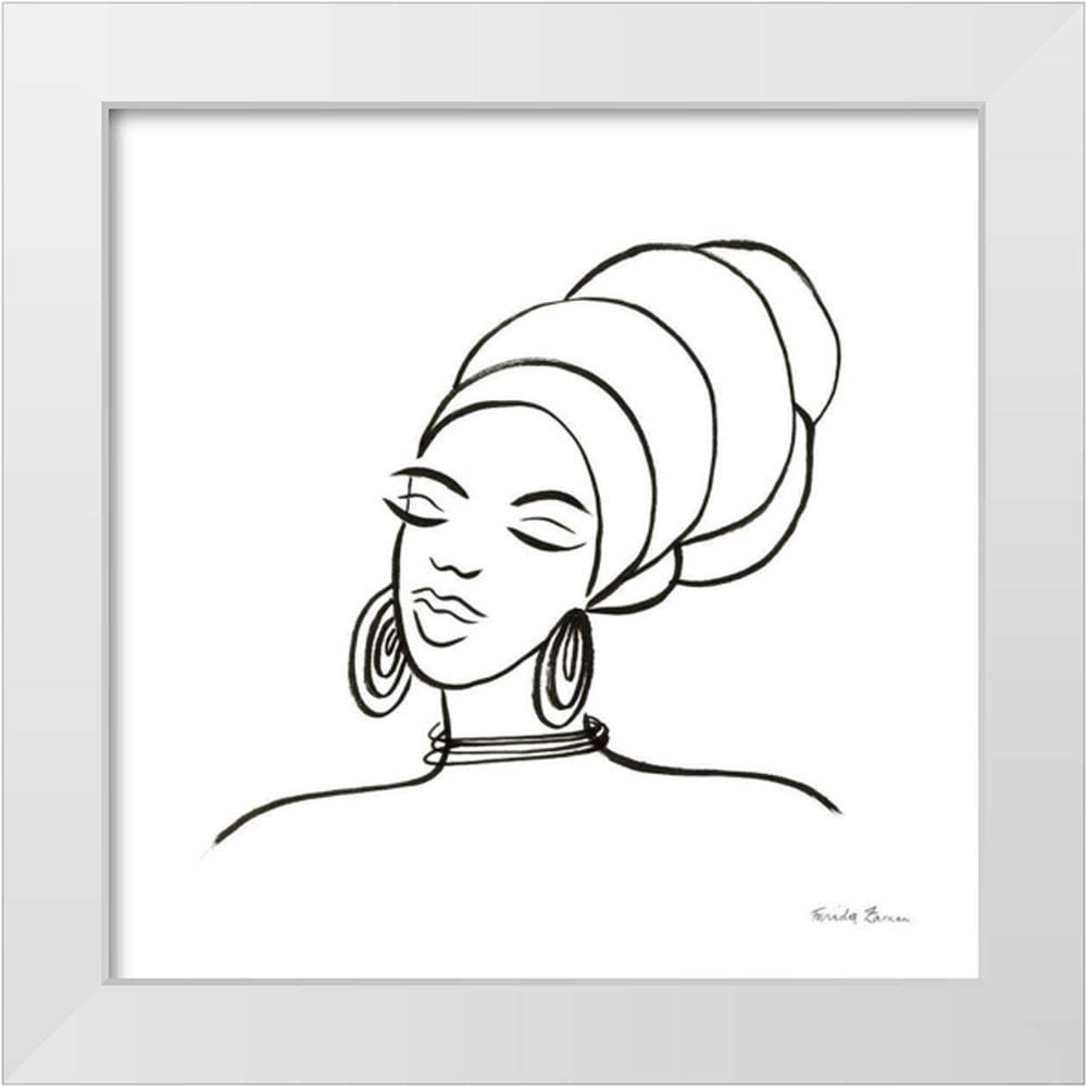 Zaman, Farida 15x15 White Modern Wood Framed Museum Art Print Titled ...