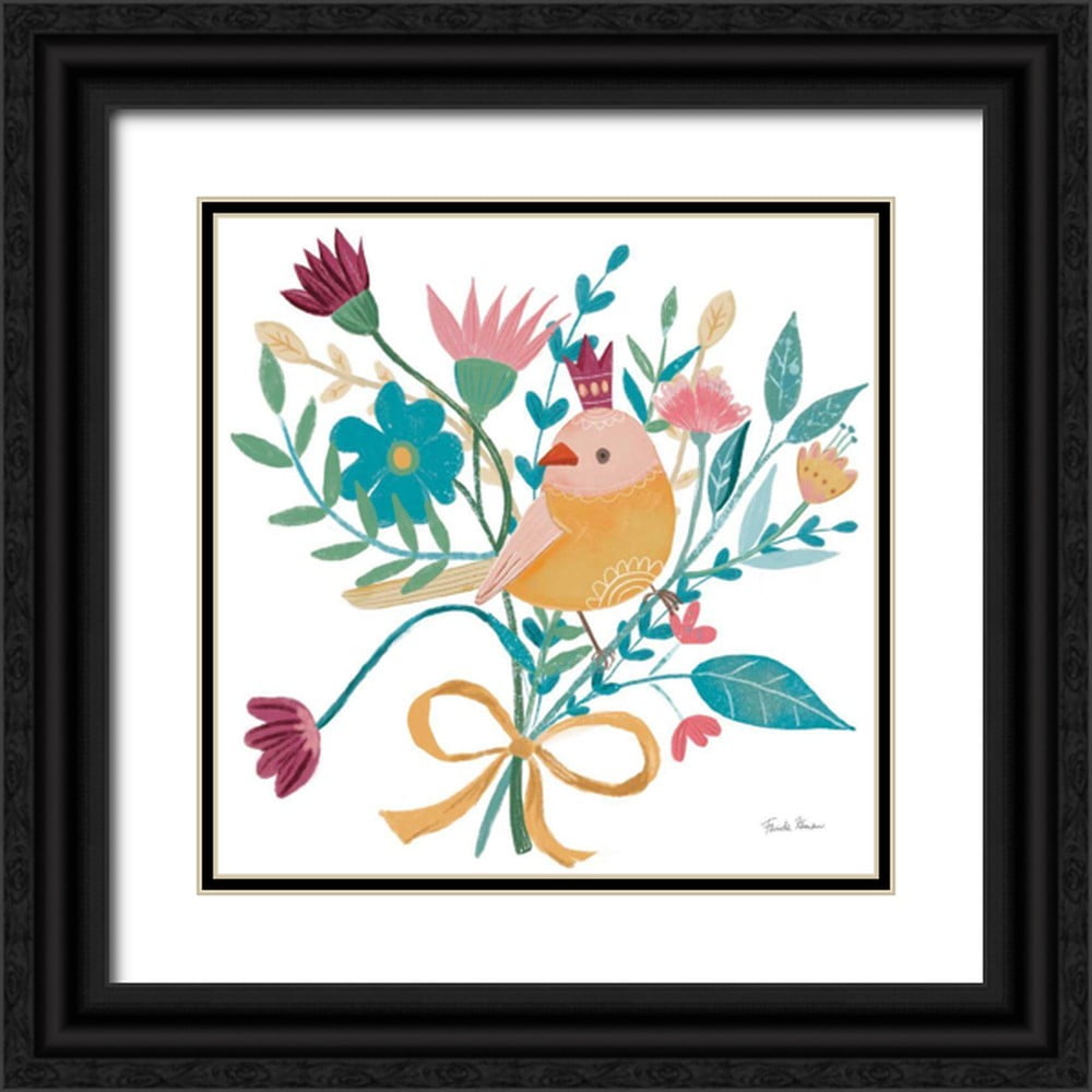 Zaman, Farida 20x20 Black Ornate Wood Framed with Double Matting Museum ...
