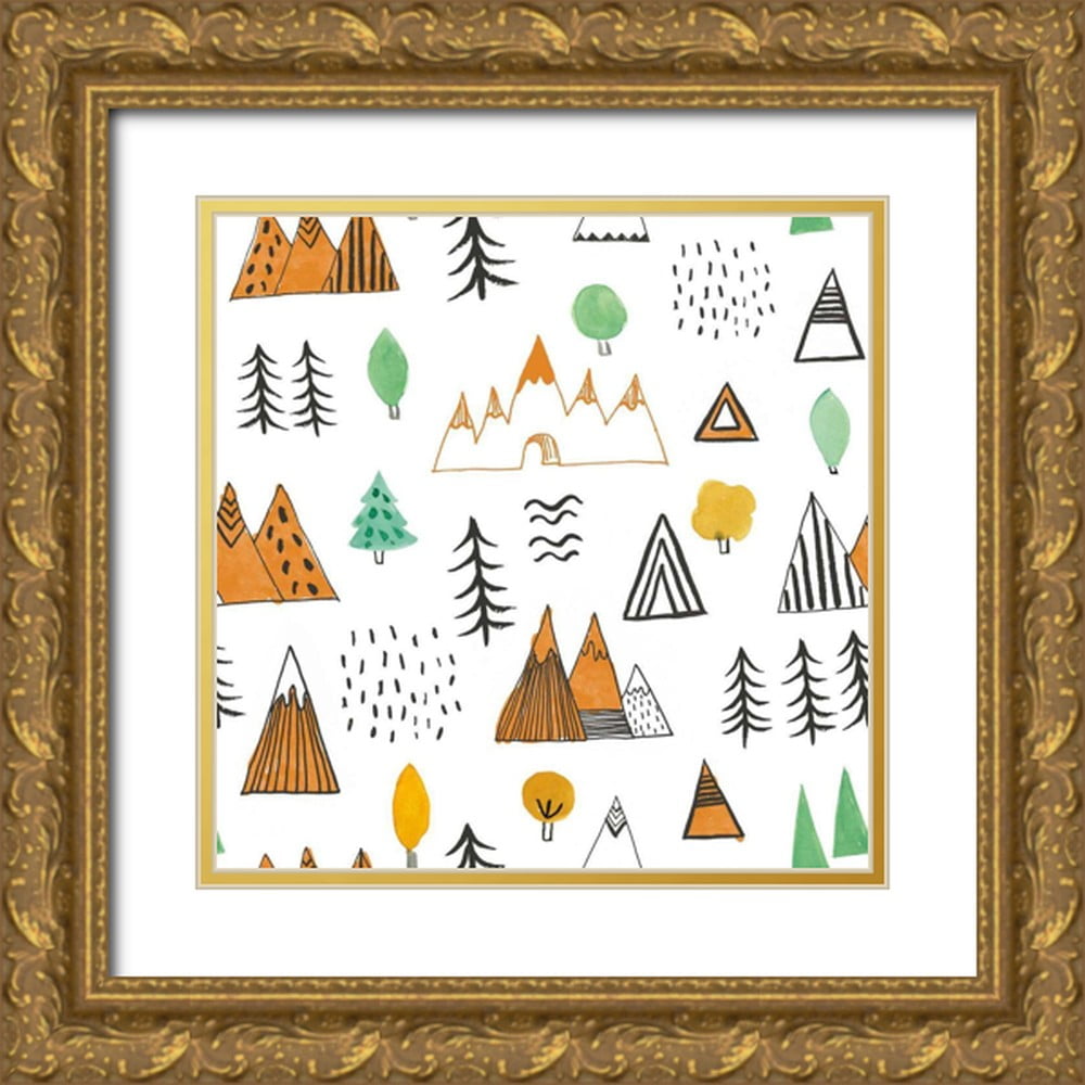 Zaman, Farida 20x20 Gold Ornate Wood Framed with Double Matting Museum ...