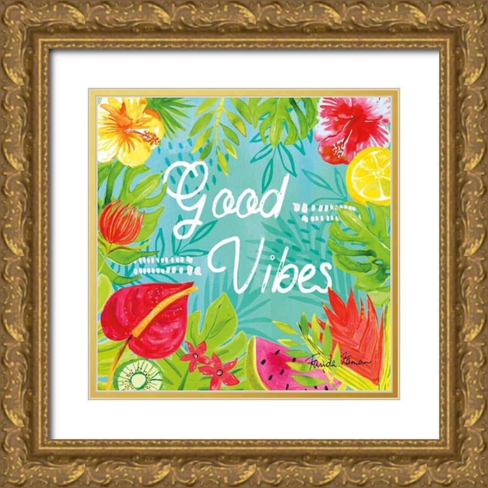 Zaman, Farida 20x20 Gold Ornate Wood Framed with Double Matting Museum ...