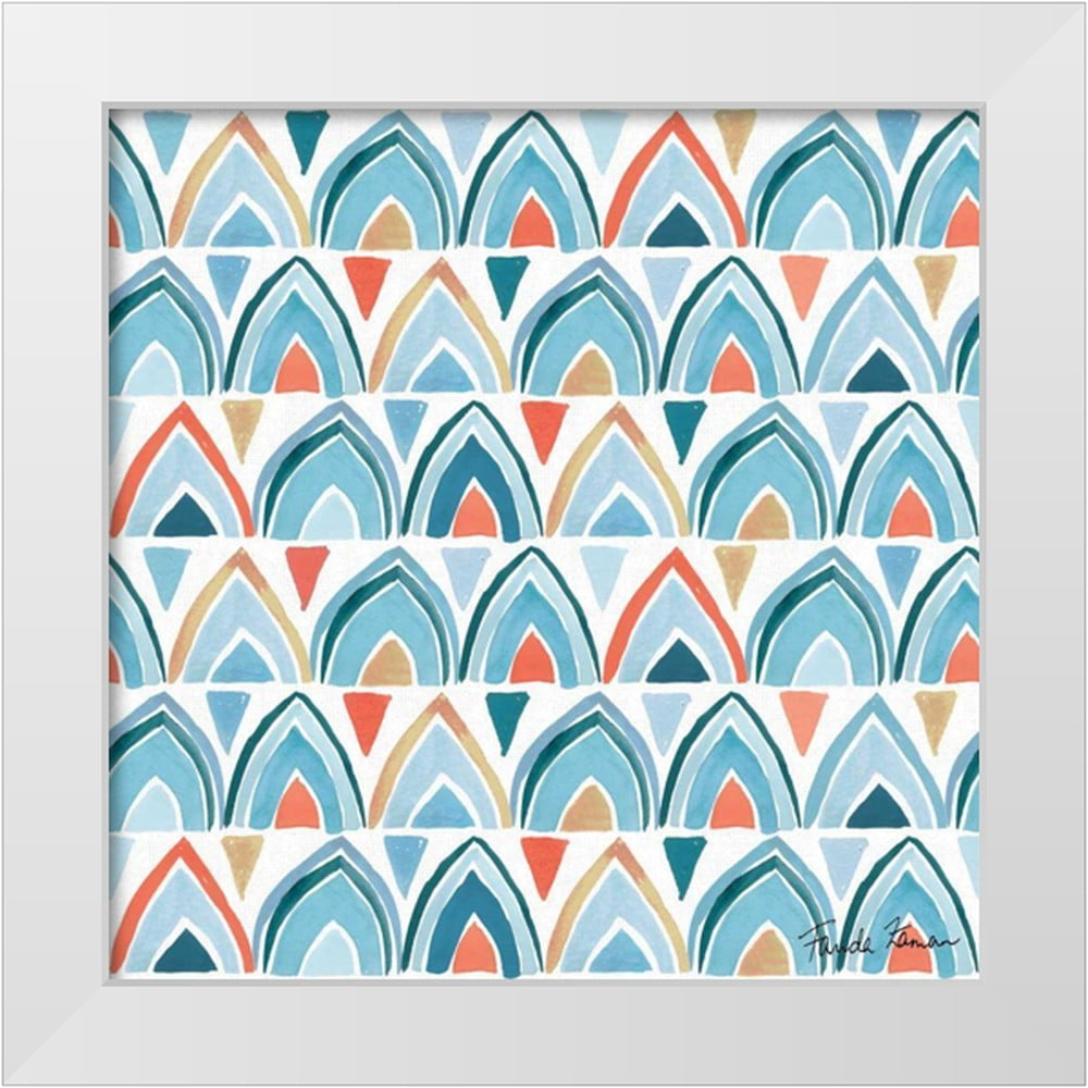 Zaman, Farida 20x20 White Modern Wood Framed Museum Art Print Titled ...