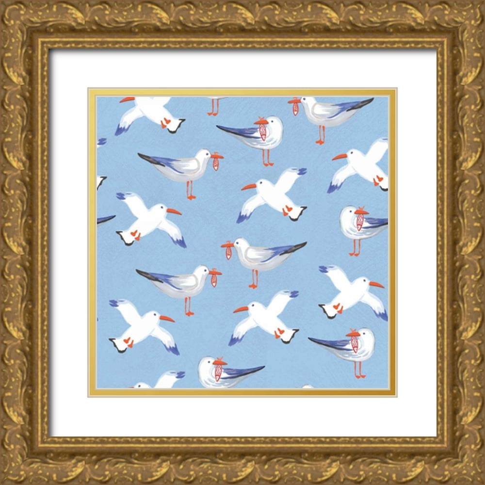 Zaman, Farida 26x26 Gold Ornate Wood Framed with Double Matting Museum ...