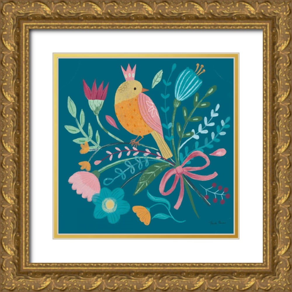 Zaman, Farida 26x26 Gold Ornate Wood Framed with Double Matting Museum ...