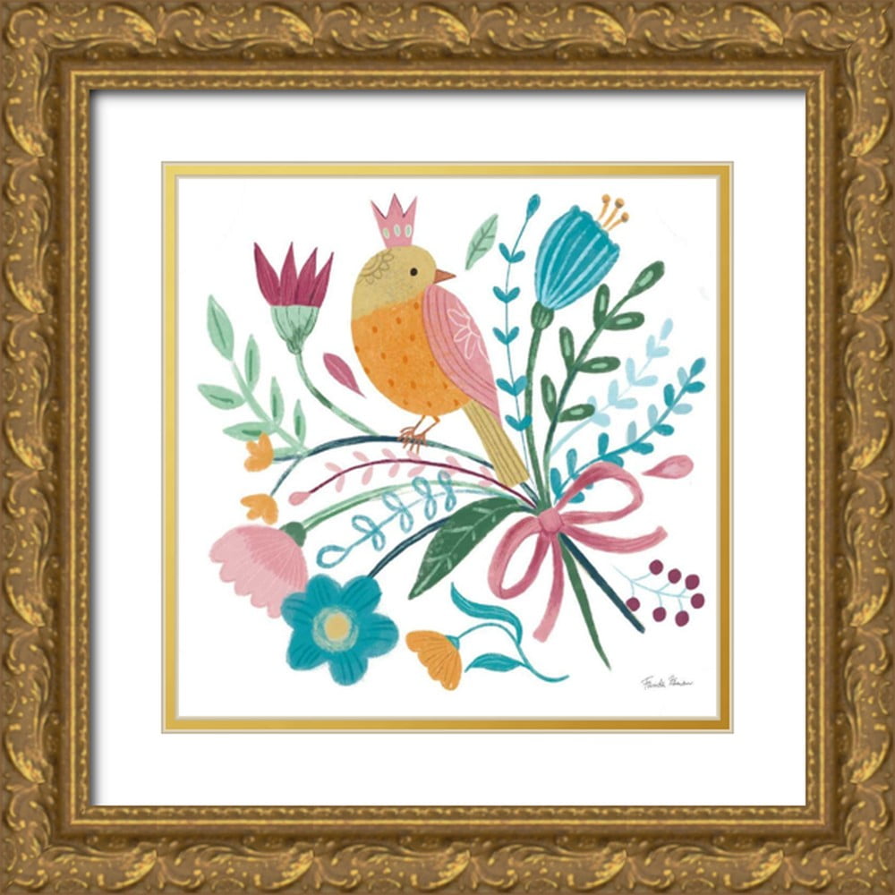 Zaman, Farida 26x26 Gold Ornate Wood Framed with Double Matting Museum ...