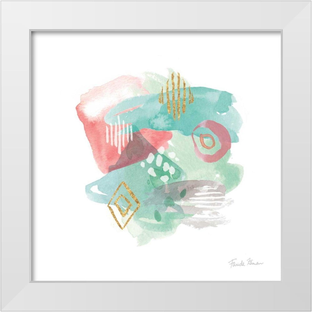 Zaman, Farida 26x26 White Modern Wood Framed Museum Art Print Titled ...