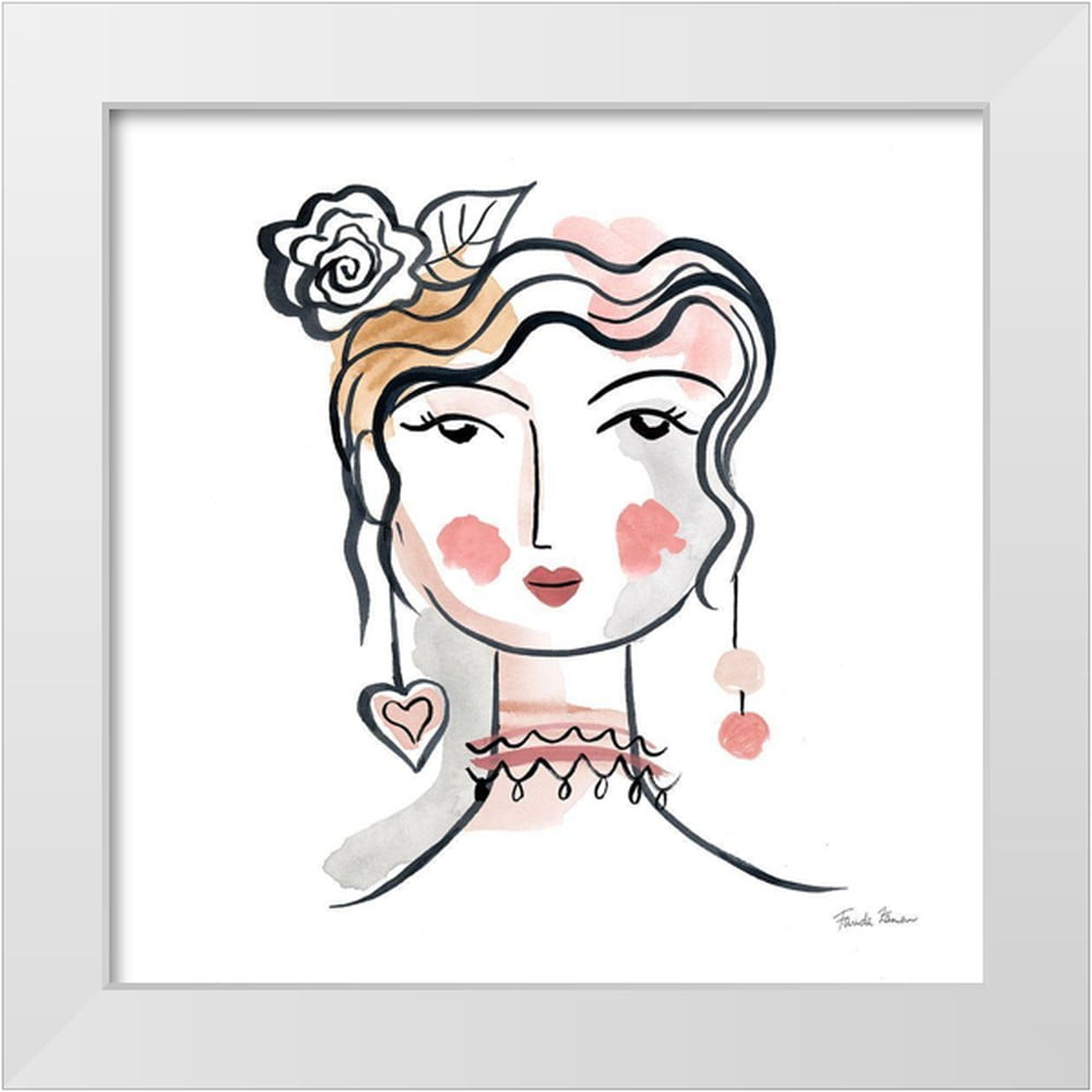 Zaman, Farida 26x26 White Modern Wood Framed Museum Art Print Titled ...