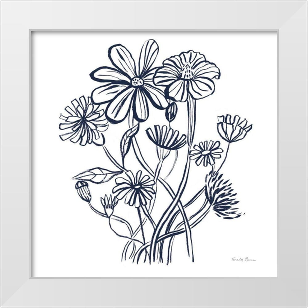 Zaman, Farida 26x26 White Modern Wood Framed Museum Art Print Titled ...