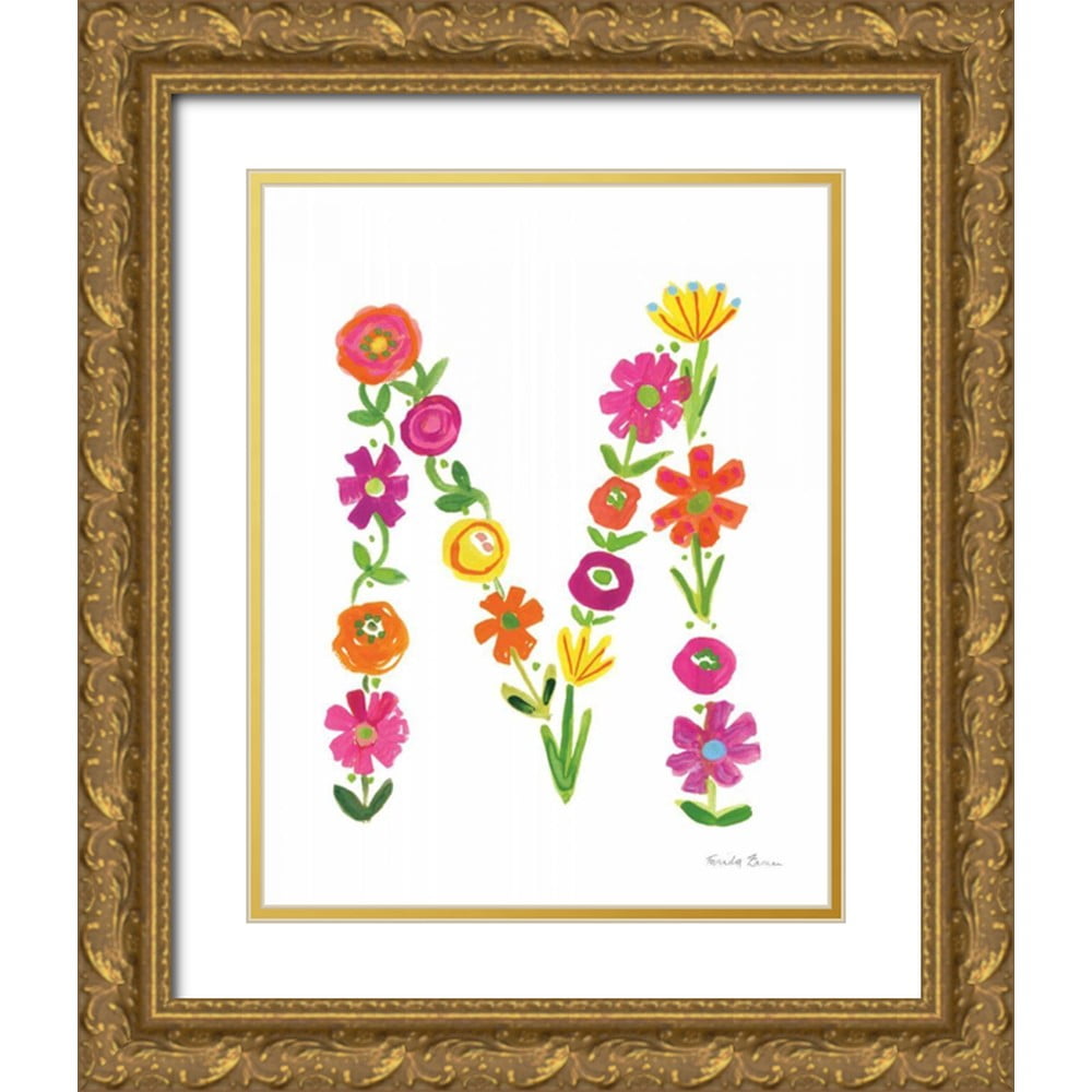 Zaman Farida 26x32 Gold Ornate Wood Framed With Double Matting Museum
