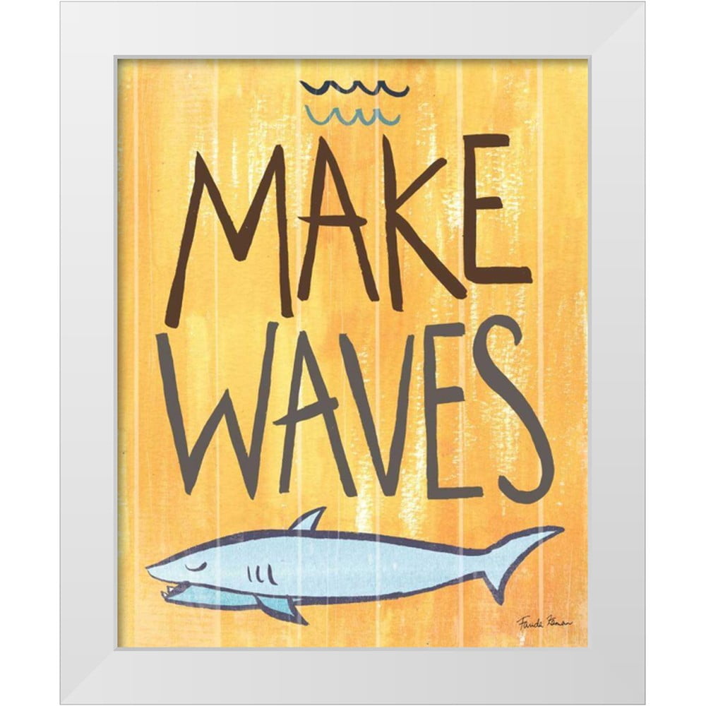 Zaman, Farida 26x32 White Modern Wood Framed Museum Art Print Titled - Make Waves IV - Walmart.com