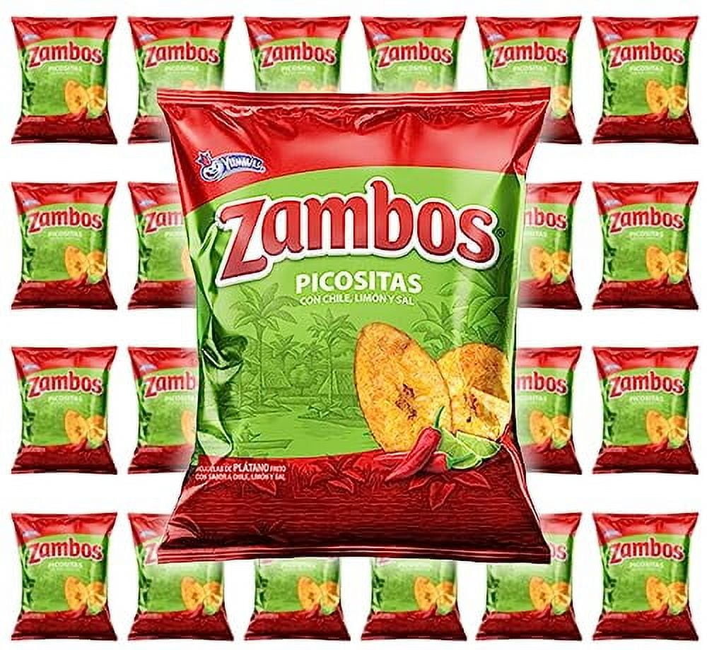 Zambos Plantain Chips: Spicy with Chili,Lime and Salt (Tajaditas de ...