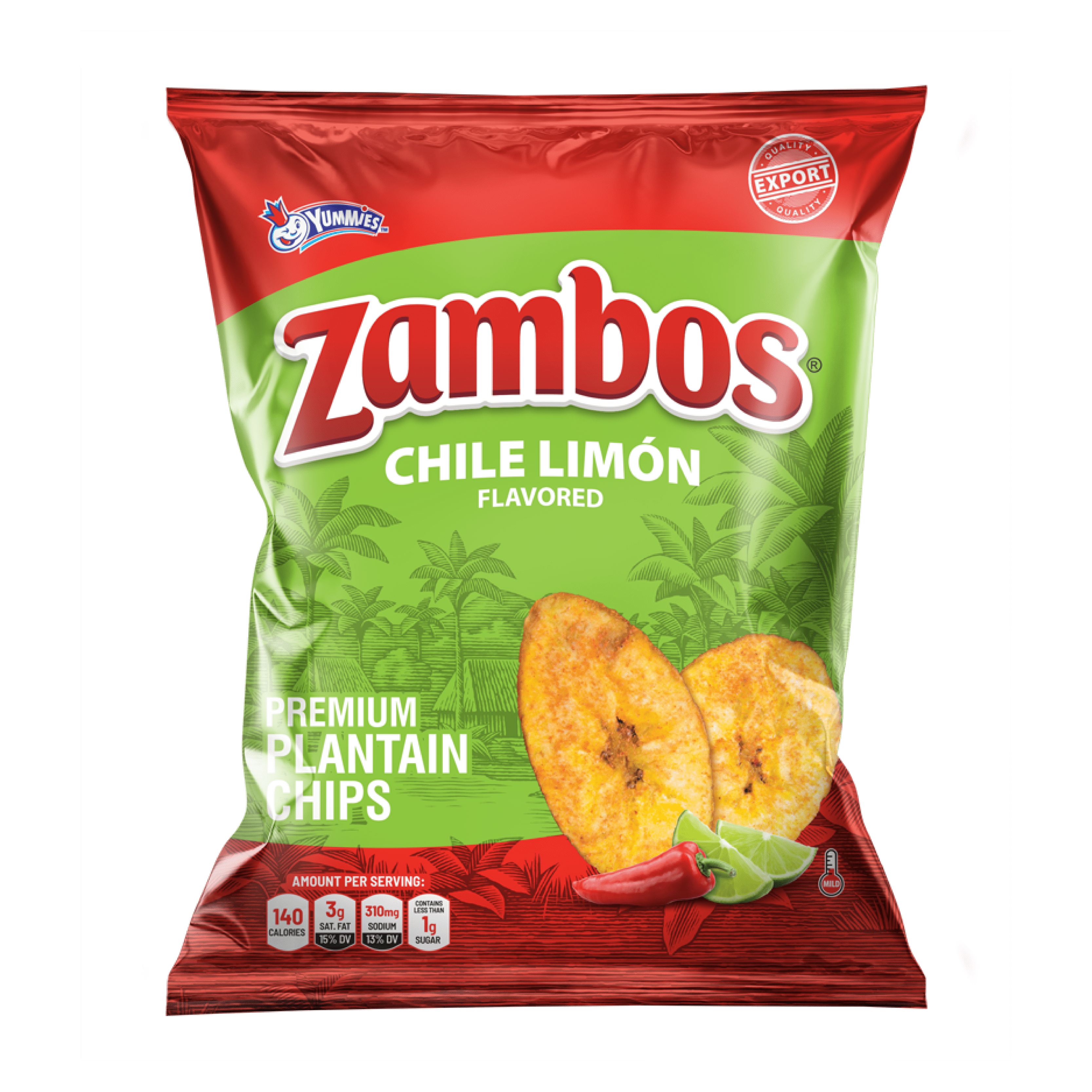 Zambos Premium Chile Limón Plantain Chips, 5.30 oz Bag - Walmart.com