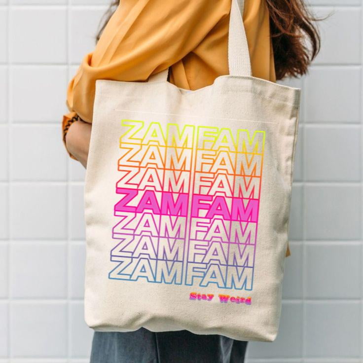 Zamfam Kids Tote Bag (Stay Weird) Rebecca Zamolo Top Boys Girls ...