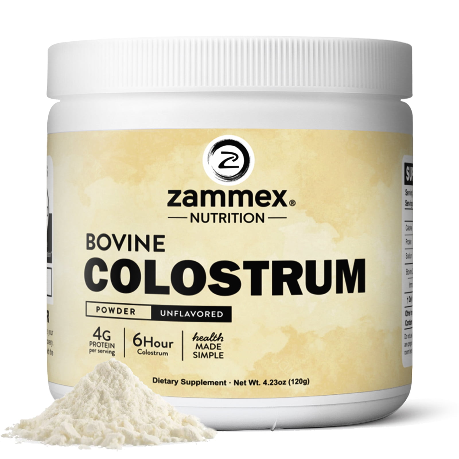 Zammex Bovine Colostrum Powder Grass-Fed High IgG Support Gut Health ...