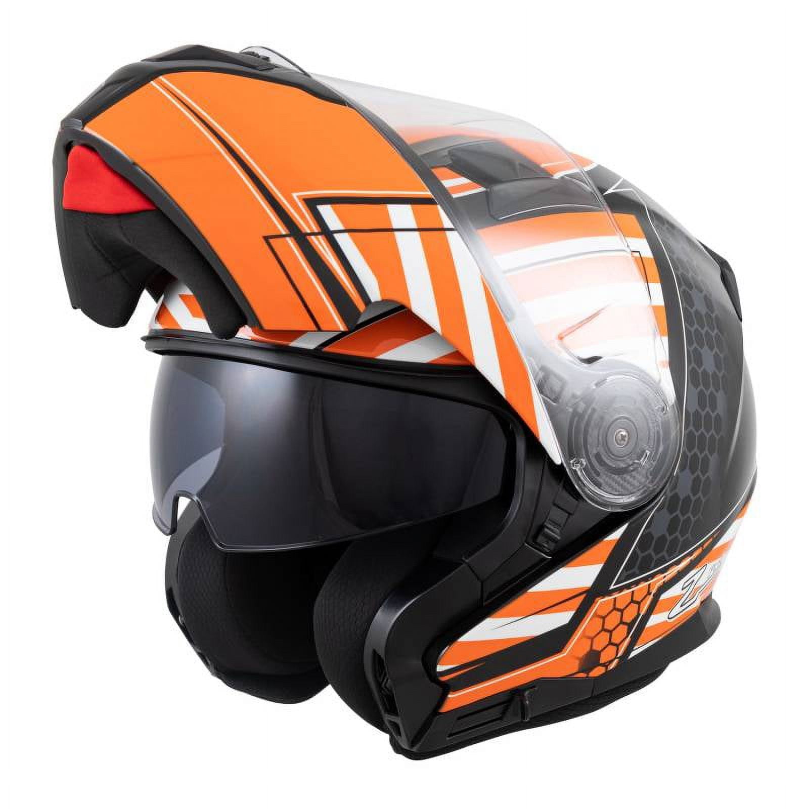 Zamp H776C08L FL-4 ECE22.05/DOT Race & Auto Racing Helmet, Gloss Orange ...