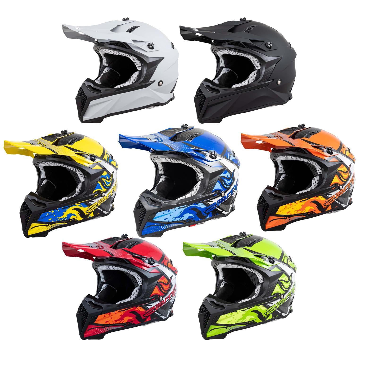 Zamp H77715FL Zamp FX-4 Motocross Helmet, Gray, Large - Walmart.com