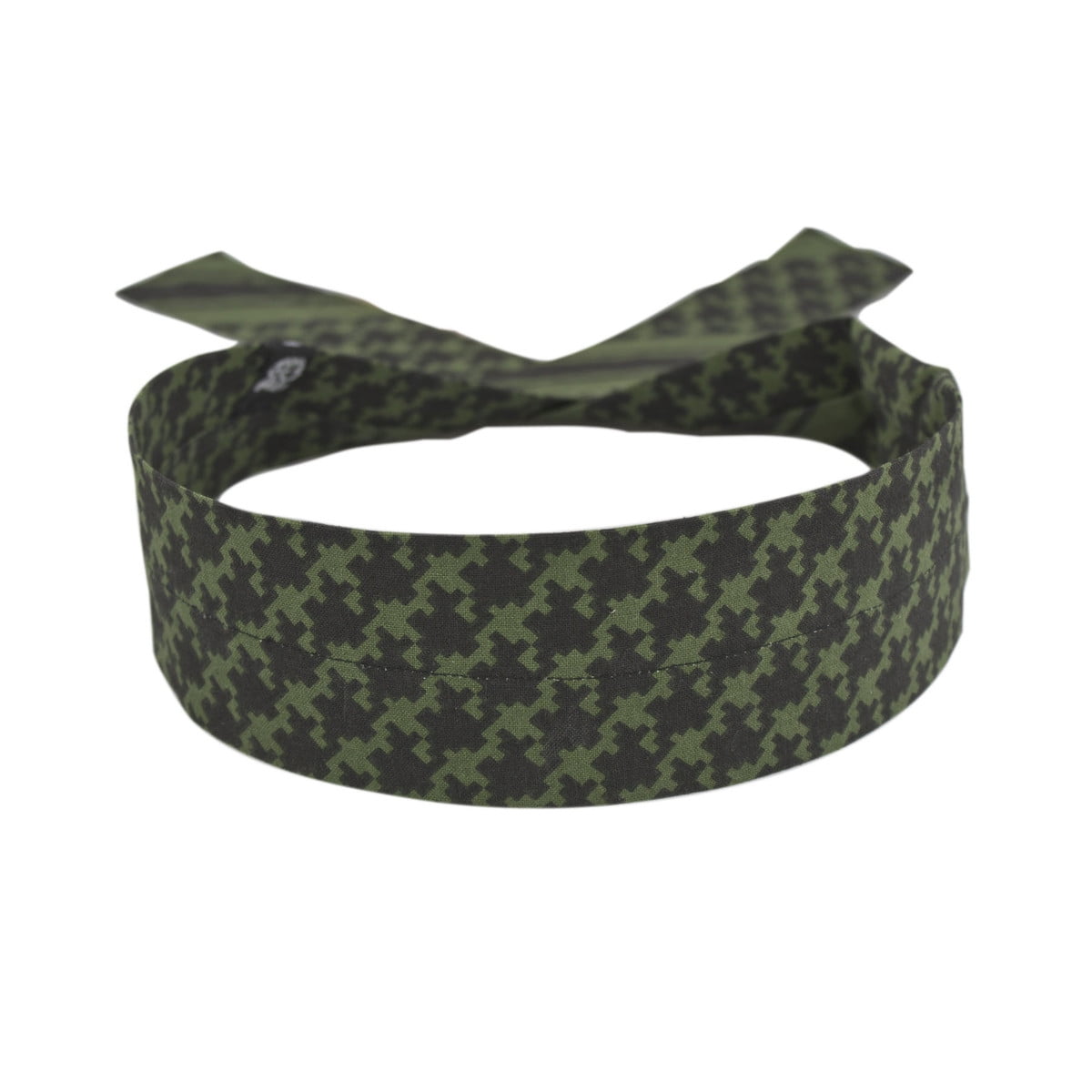 Zan Headgear Cotton Cooldanna Head/Neck Wrap Houndstooth Olive ...