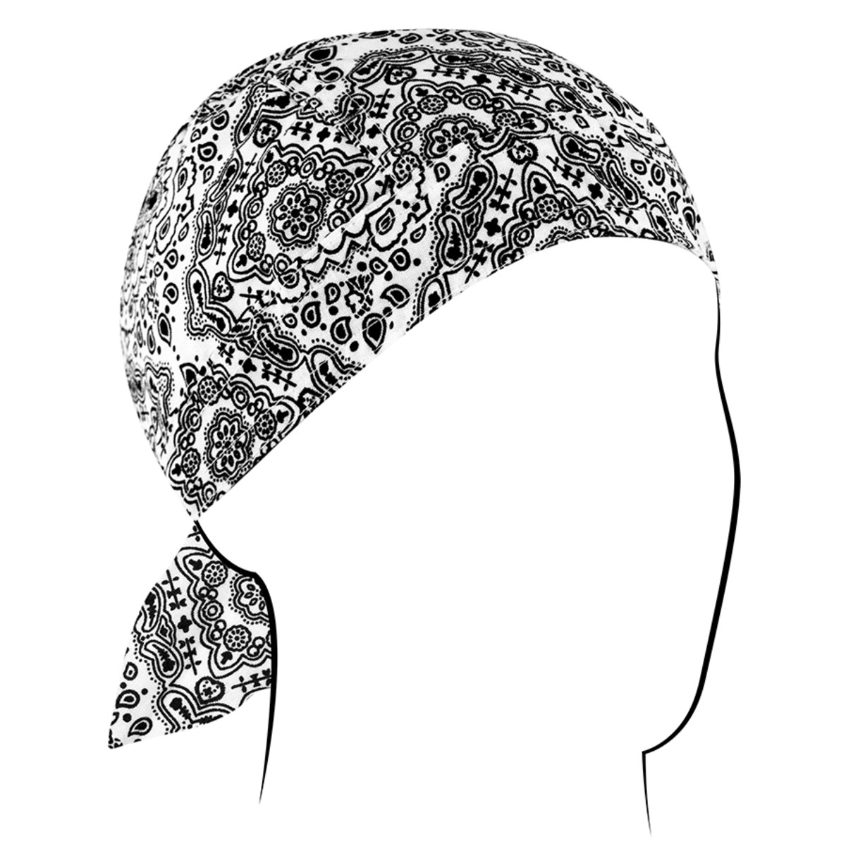 Zan Headgear Flydanna Headwrap (OSFM, Paisley White) - Walmart.com