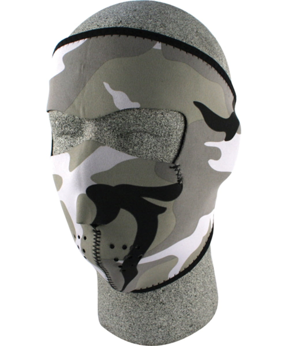 Zan Headgear Full Face Mask Urban Camo (OSFM, Gray Urban Camo ...