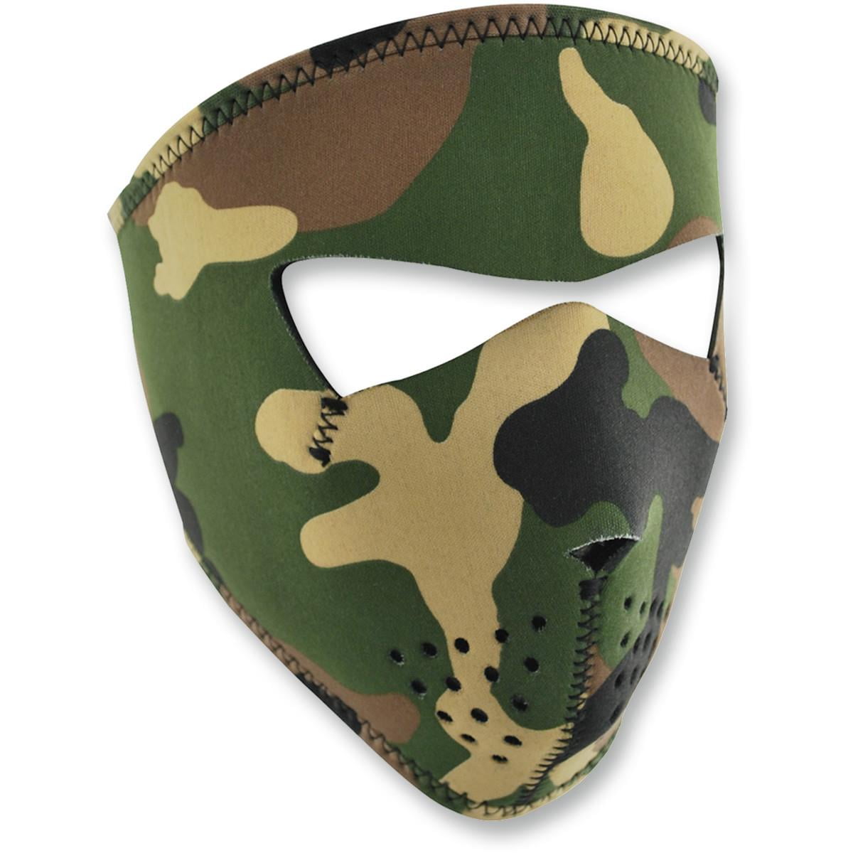 Zan Headgear Small Full Face Mask Woodland Camo (Green Woodland Camo ...