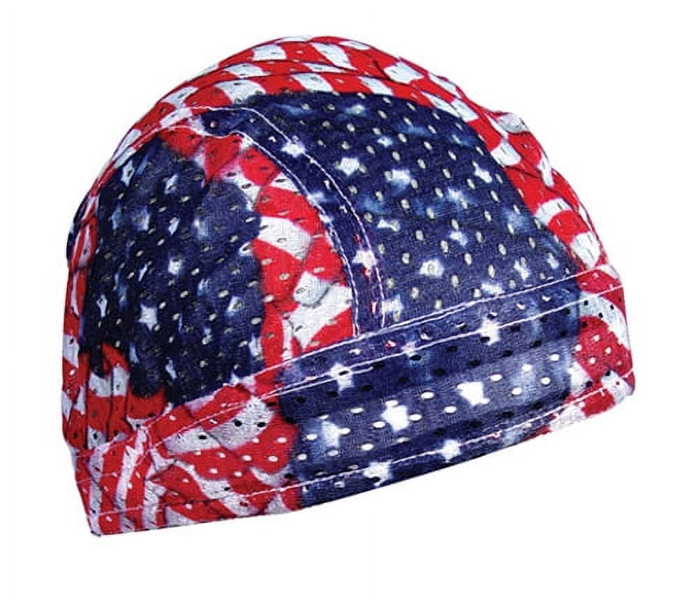 Zan Headgear Vented Flydanna, Wavy American Flag, OSFM Fabric/Terry ...