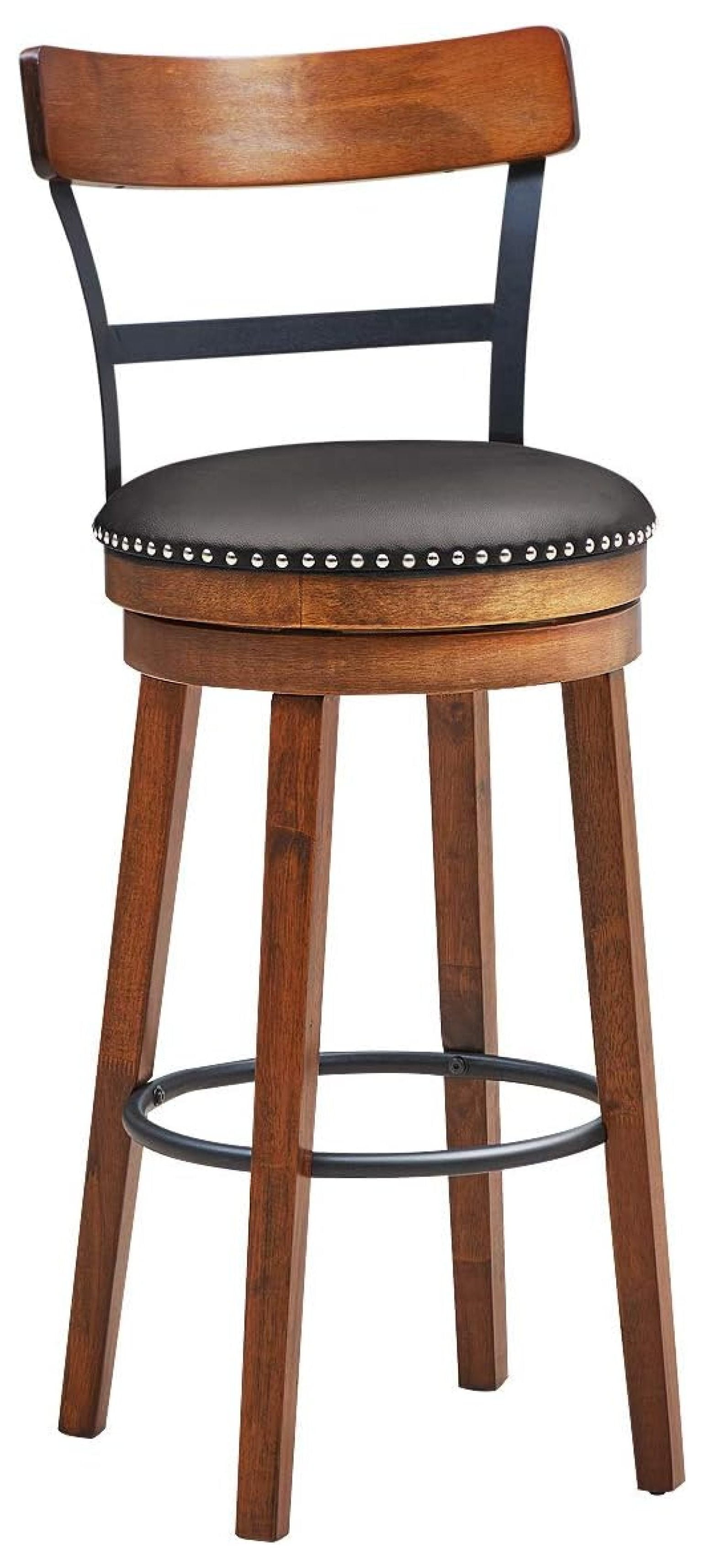 ZanQee Bar Stools, 360-Degree Swivel Stools with Leather Padded Seat ...