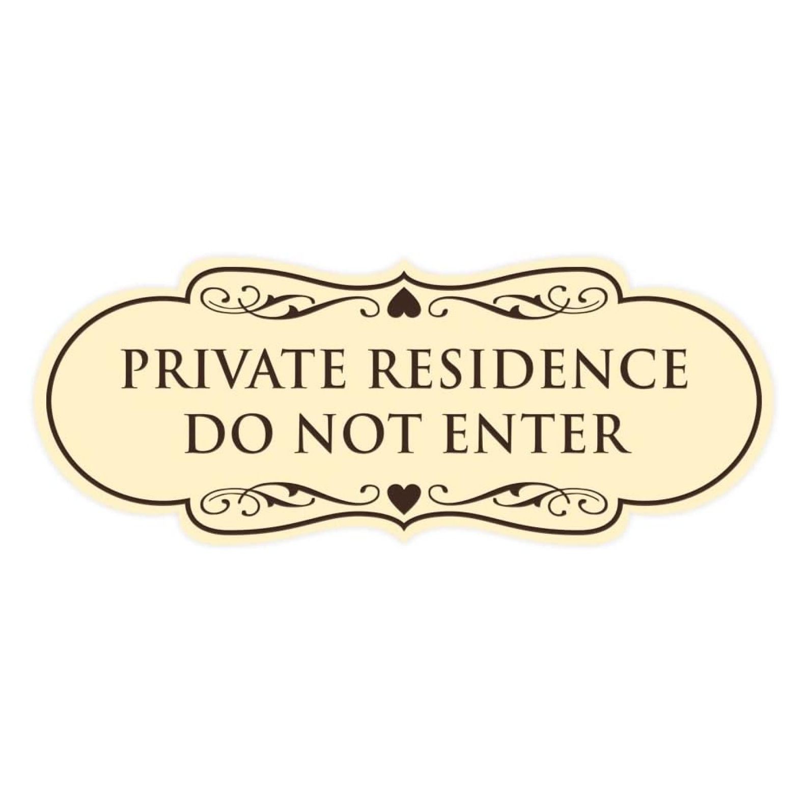 ZanQee Designer Private Residence Do Not Enter - Home Security Sign ...