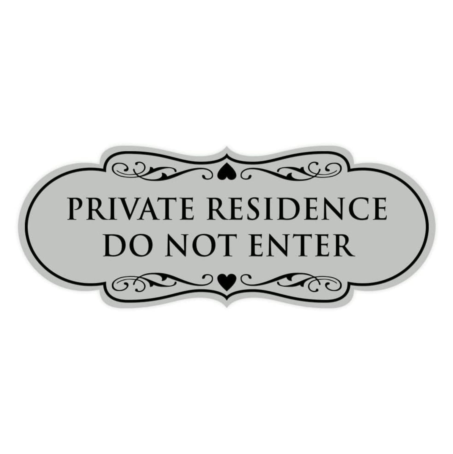 ZanQee Designer Private Residence Do Not Enter - Home Security Sign ...
