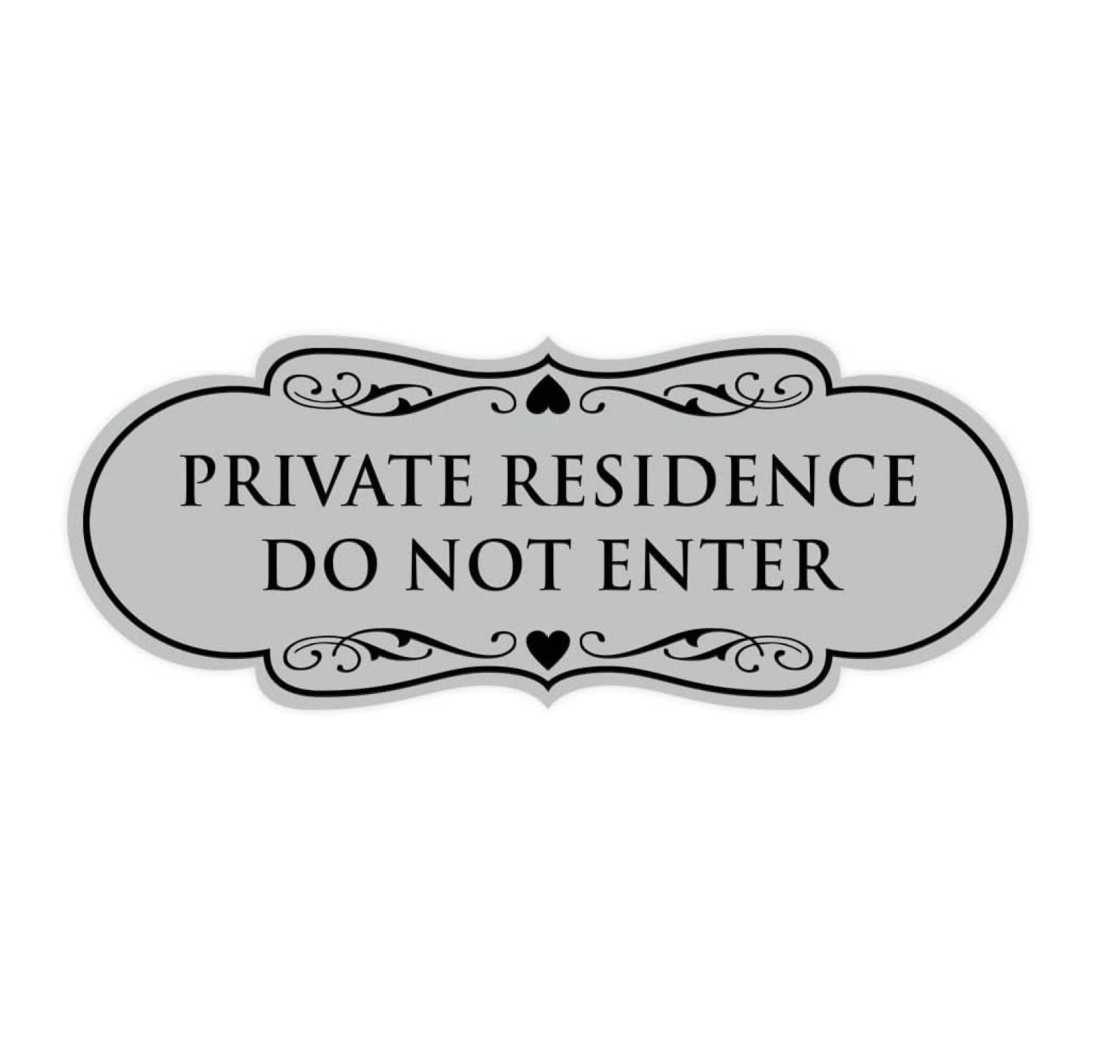 ZanQee Designer Private Residence Do Not Enter - Home Security Sign ...