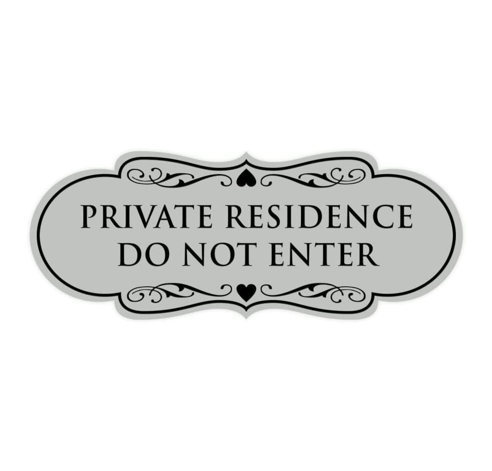 ZanQee Designer Private Residence Do Not Enter - Home Security Sign ...
