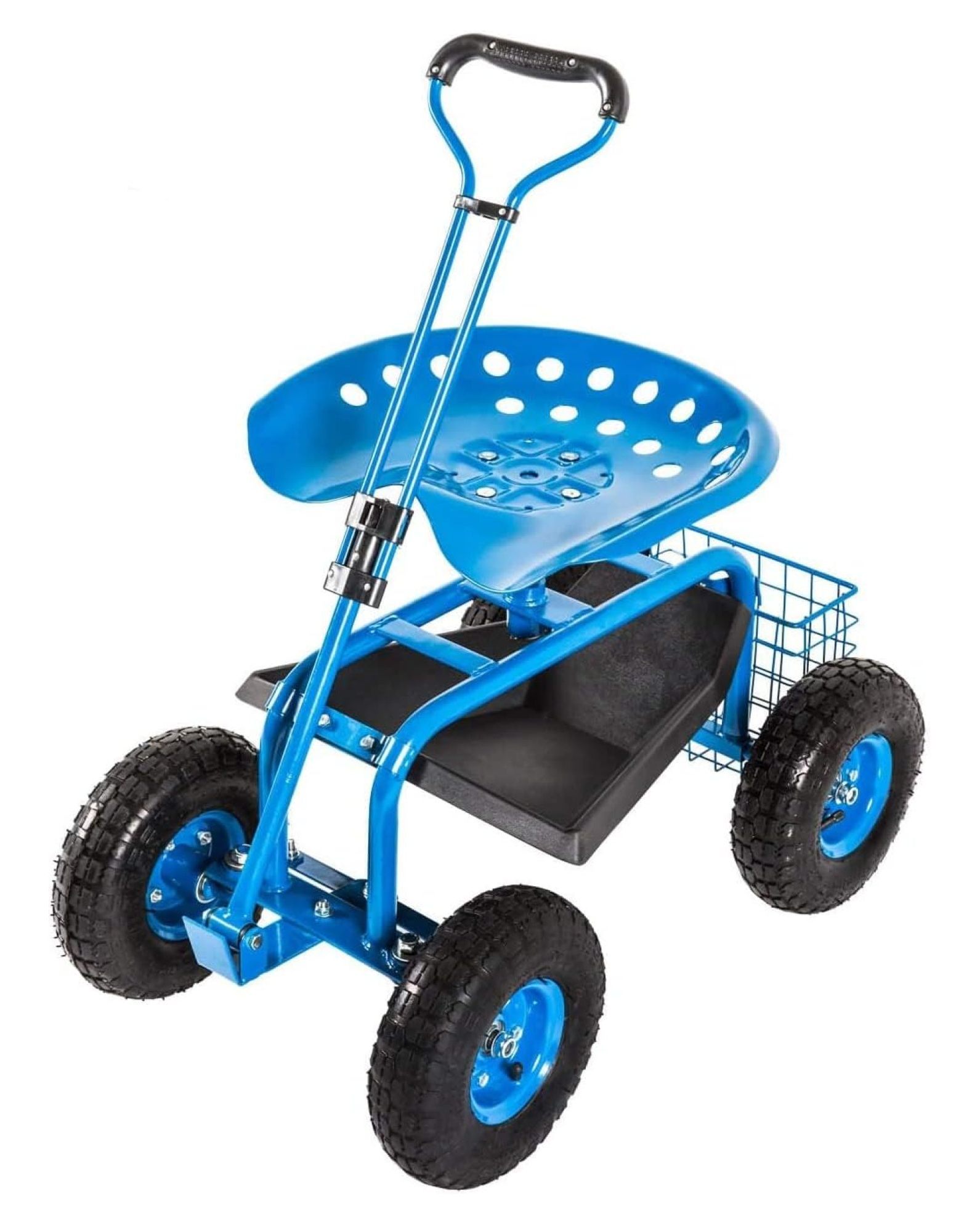 ZanQee Garden Hauling Cart Rolling Work Seat Outdoor Utility Lawn Yard ...