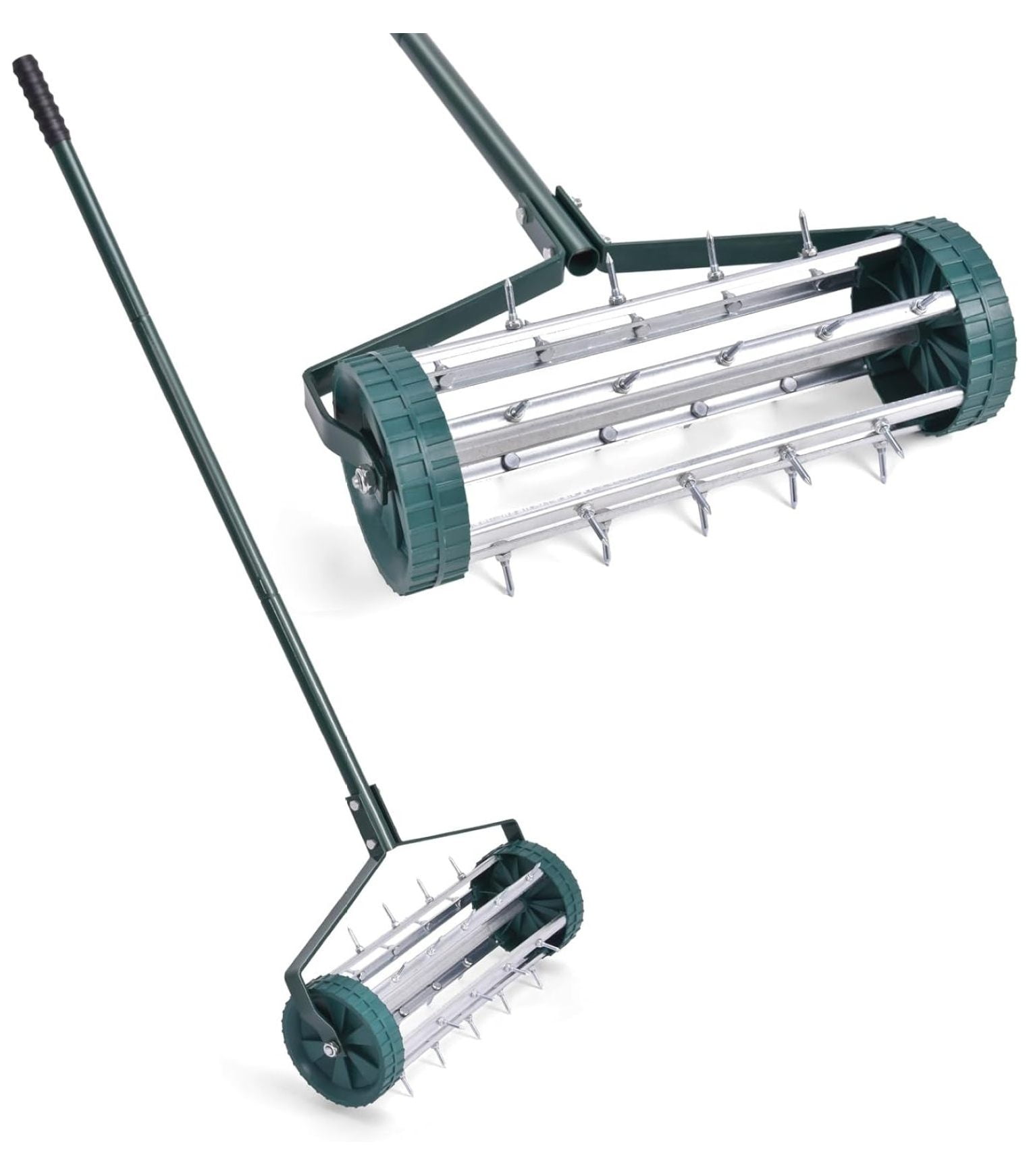 ZanQee Lawn Aerator, 17inch Heavy Duty Rolling Aerator with Sharp ...