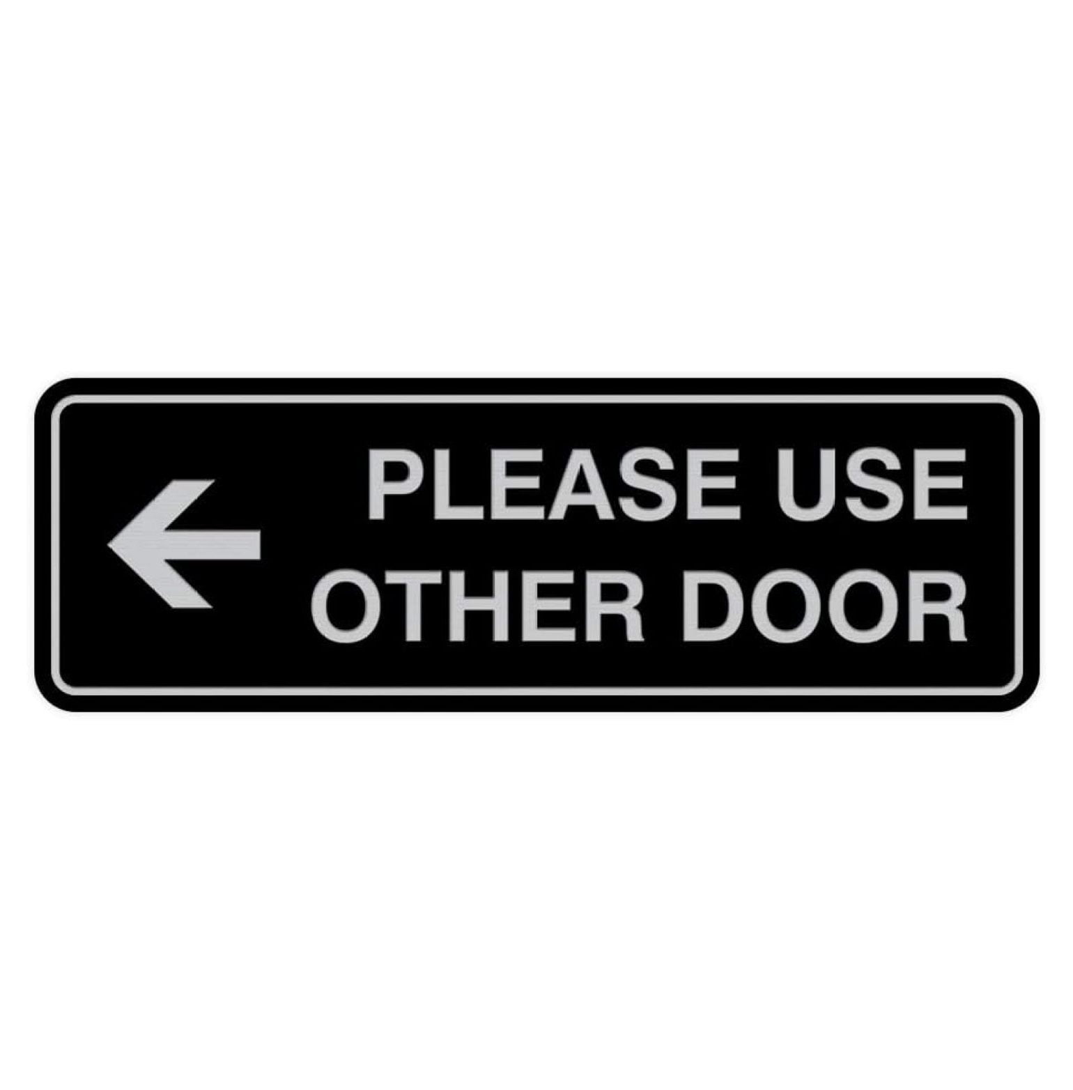 ZanQee Standard Please Use Other Door Left Arrow Wall or Door Sign ...