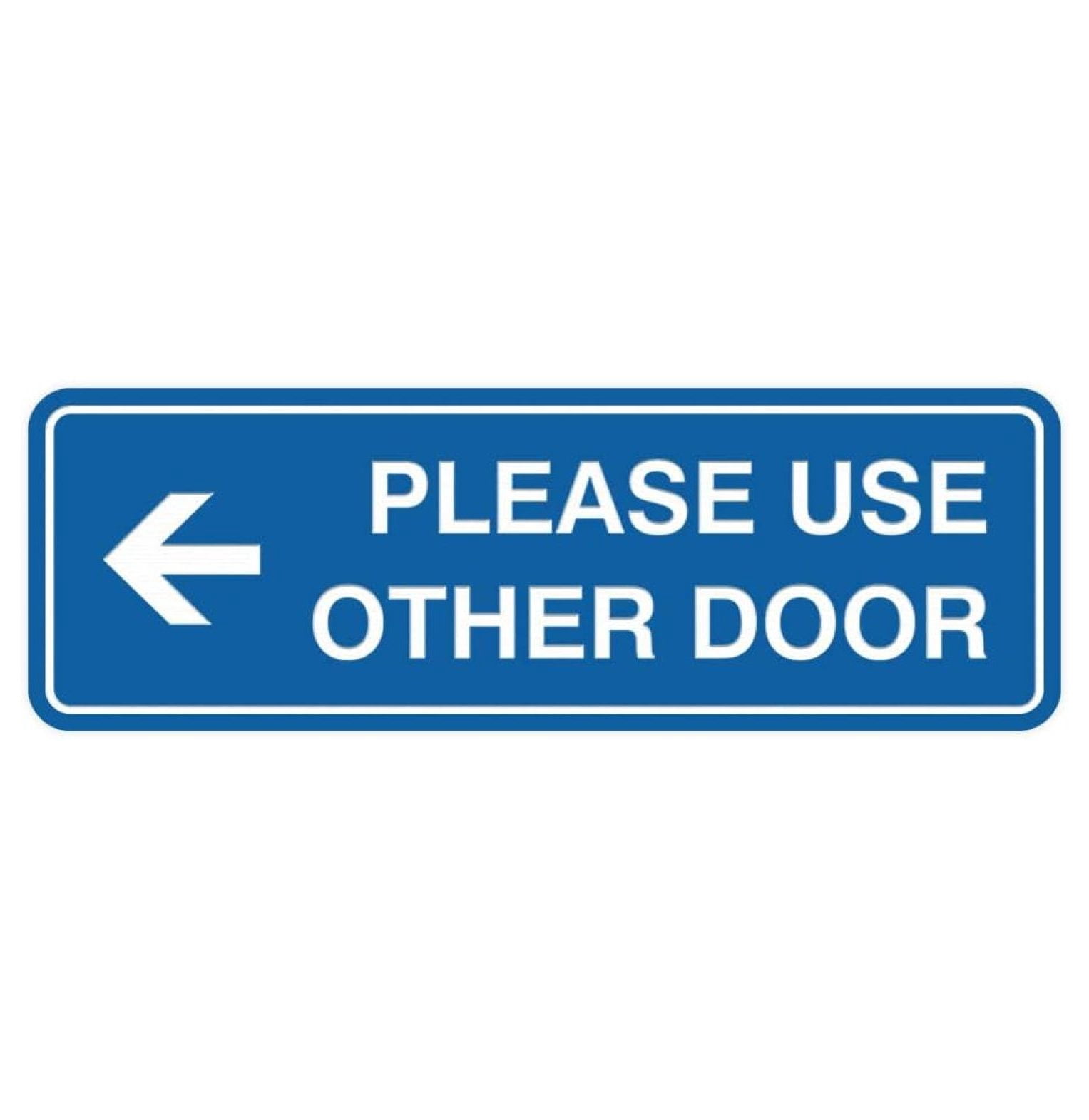 ZanQee Standard Please Use Other Door Left Arrow Wall or Door Sign ...