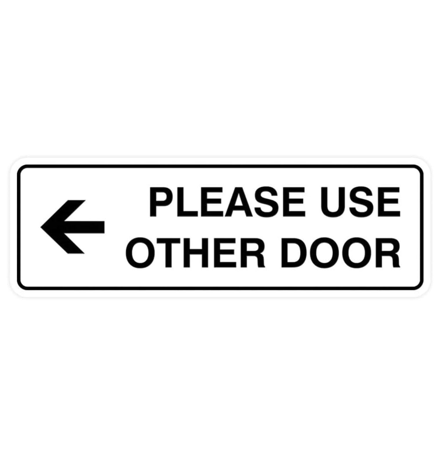 ZanQee Standard Please Use Other Door Left Arrow Wall or Door Sign ...