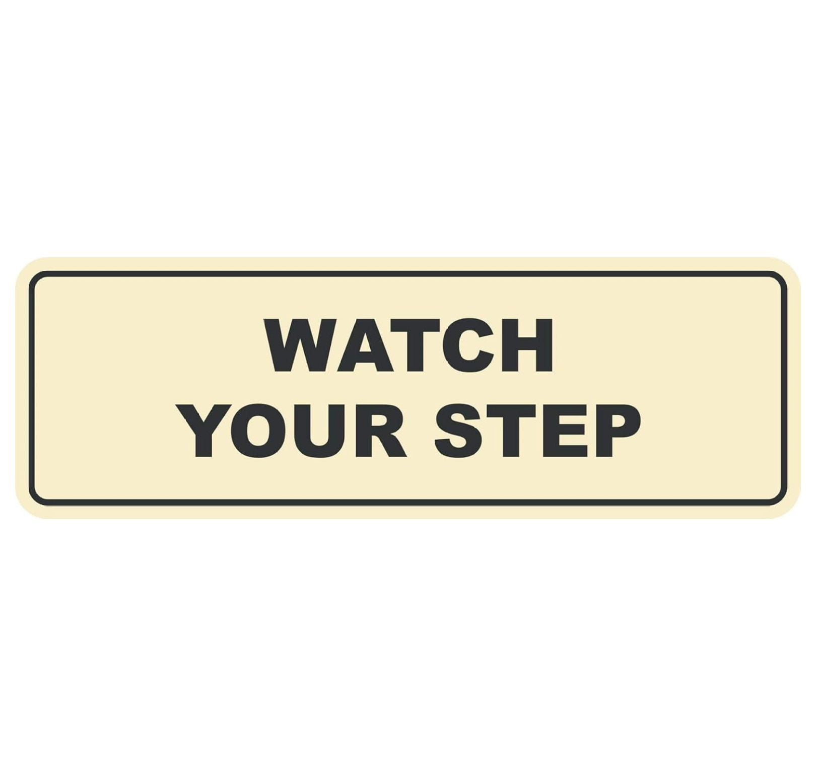 ZanQee Standard Watch Your Step Wall or Door Sign -Health and Safety ...