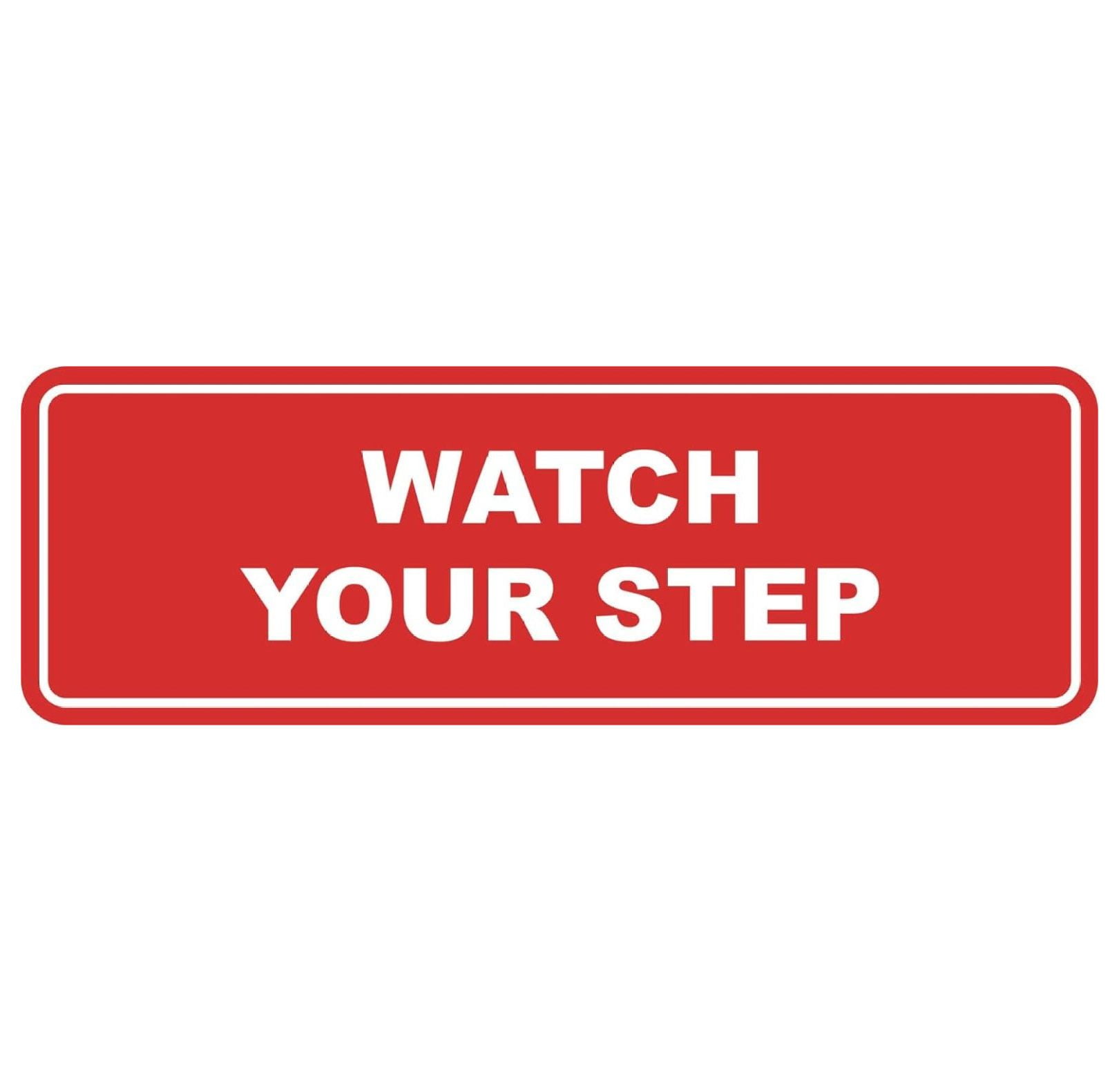 ZanQee Standard Watch Your Step Wall or Door Sign -Health and Safety ...