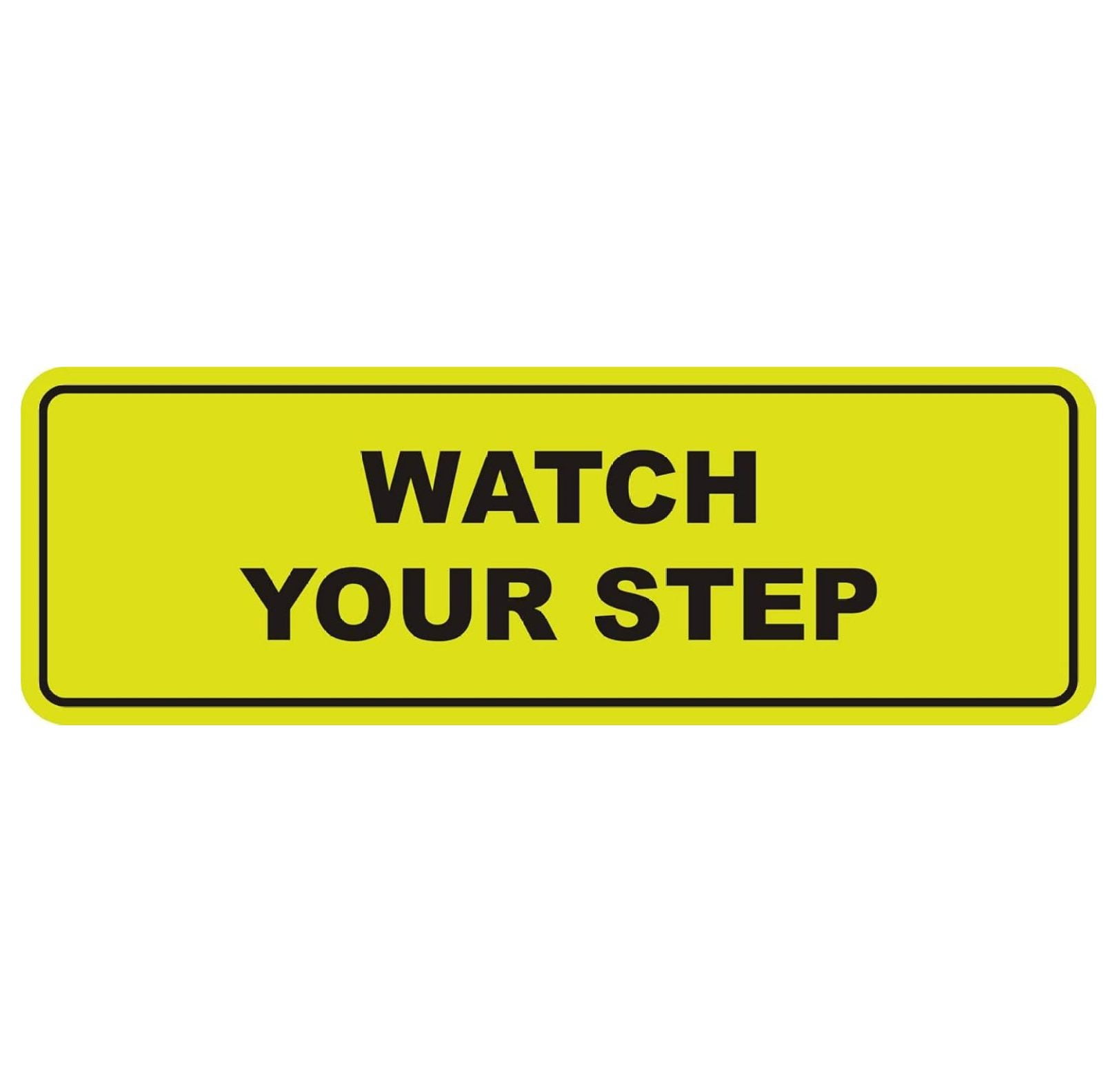 ZanQee Standard Watch Your Step Wall or Door Sign -Health and Safety ...