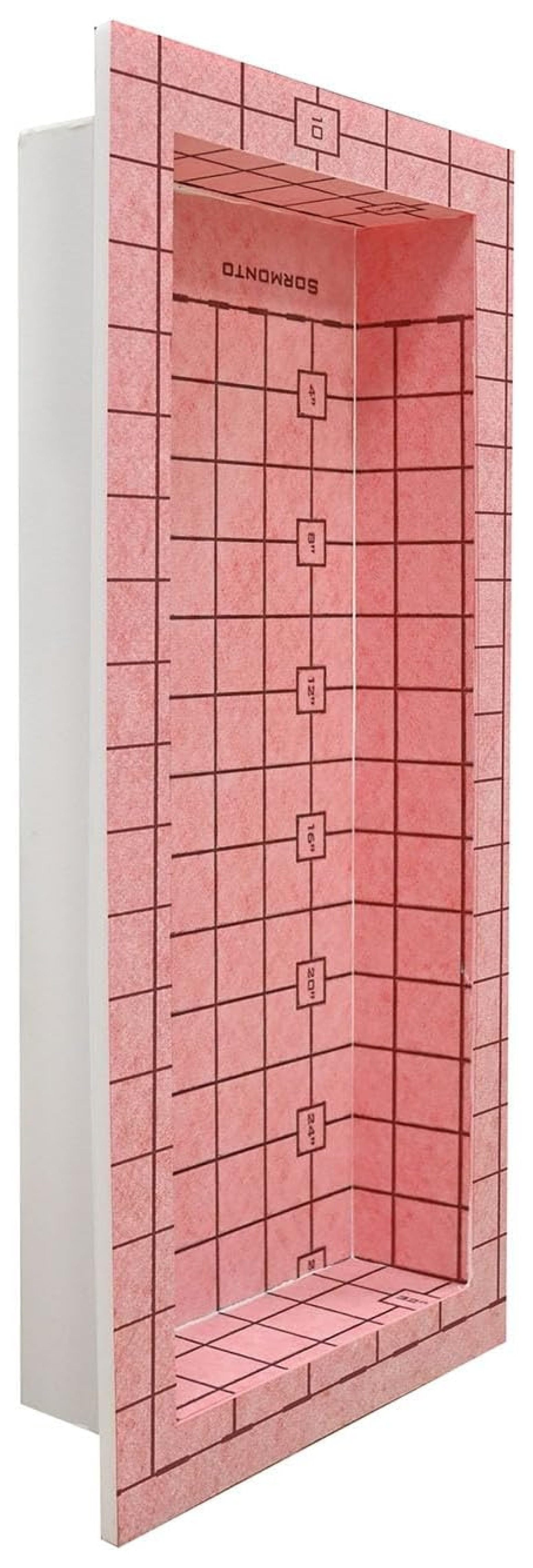 ZanQee USA W-S Shower Niche, Waterproof Membrane with Pre-Sloped Base ...