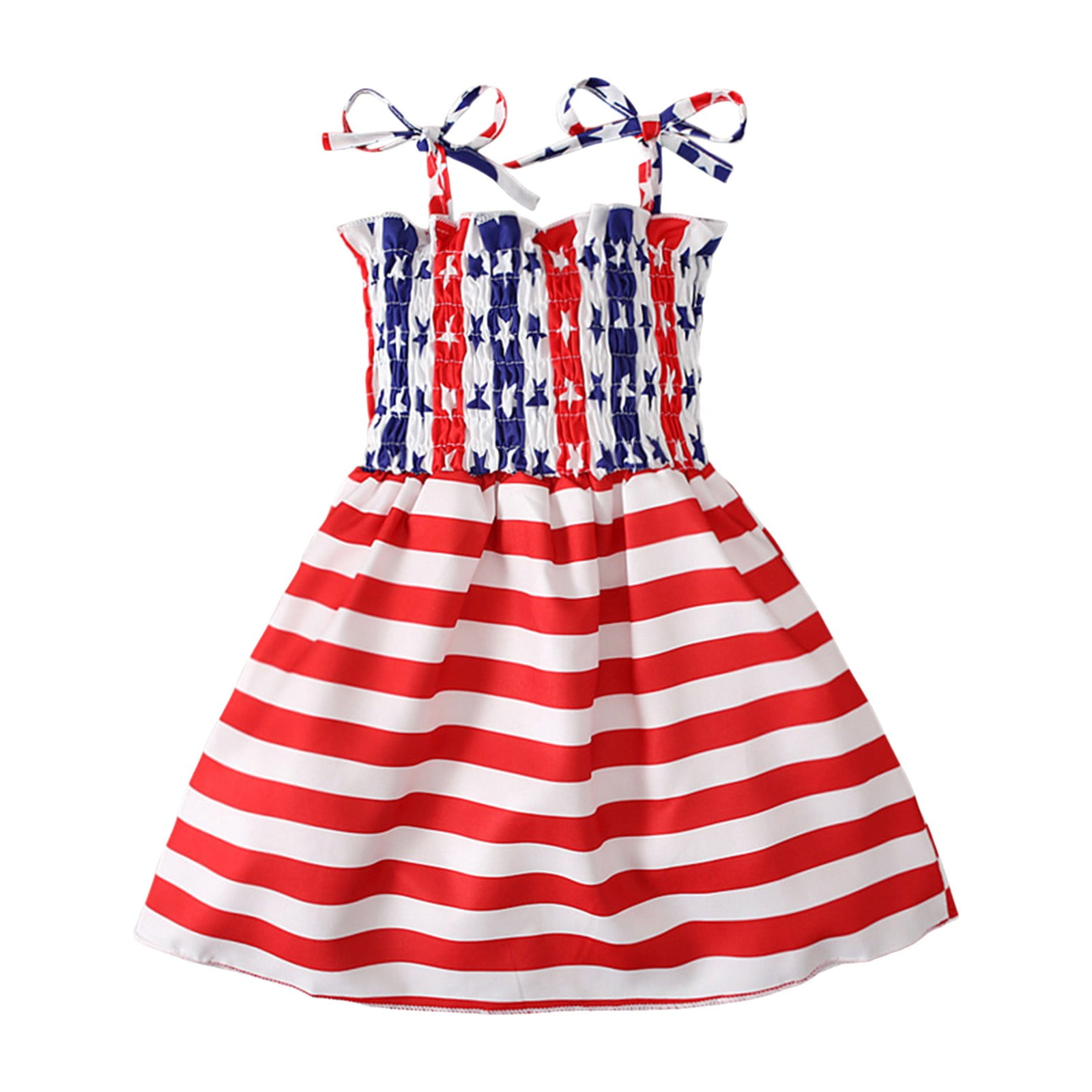 Zanarzt Baby Girl 4th Of July Dress 4th of July Toddler Little Girl Outfit Fourth of July Red ...