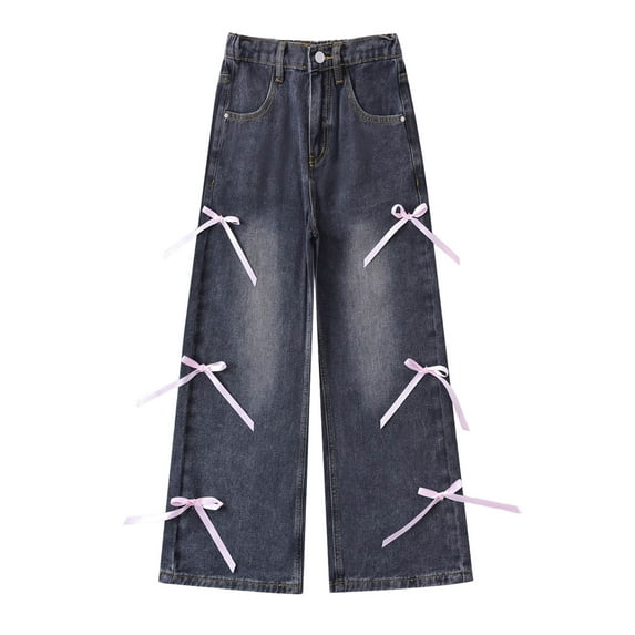 Zanarzt Baggy Jeans Kids Teenage Girls Comfortable Jeans Fashion and ...