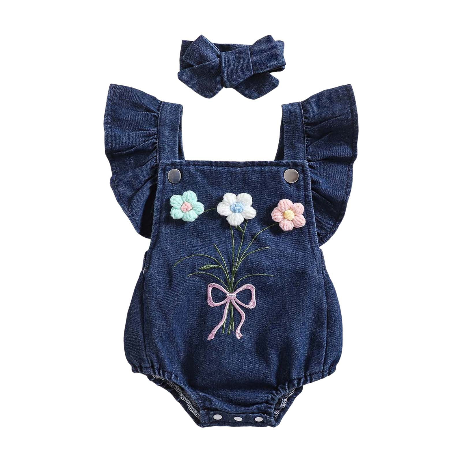 Zanarzt Baby Romper Baby Girl Bodysuit Sleeveless Romper One Piece Jumpsuit with Headband Summer ...