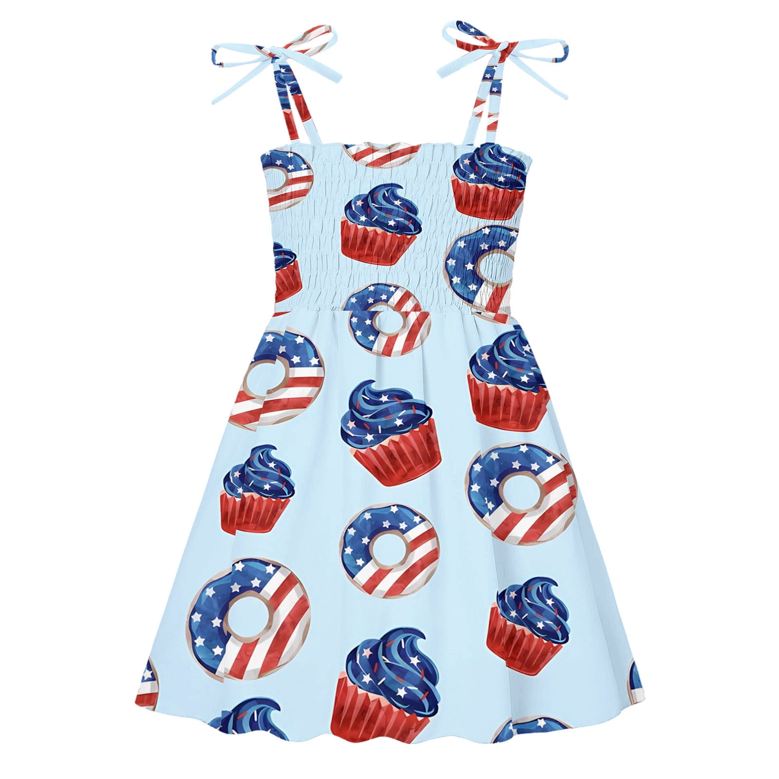 Zanarzt Infant Girls 4th Of July Dress 4th of July Toddler Little Girl Outfit Fourth of July Red ...