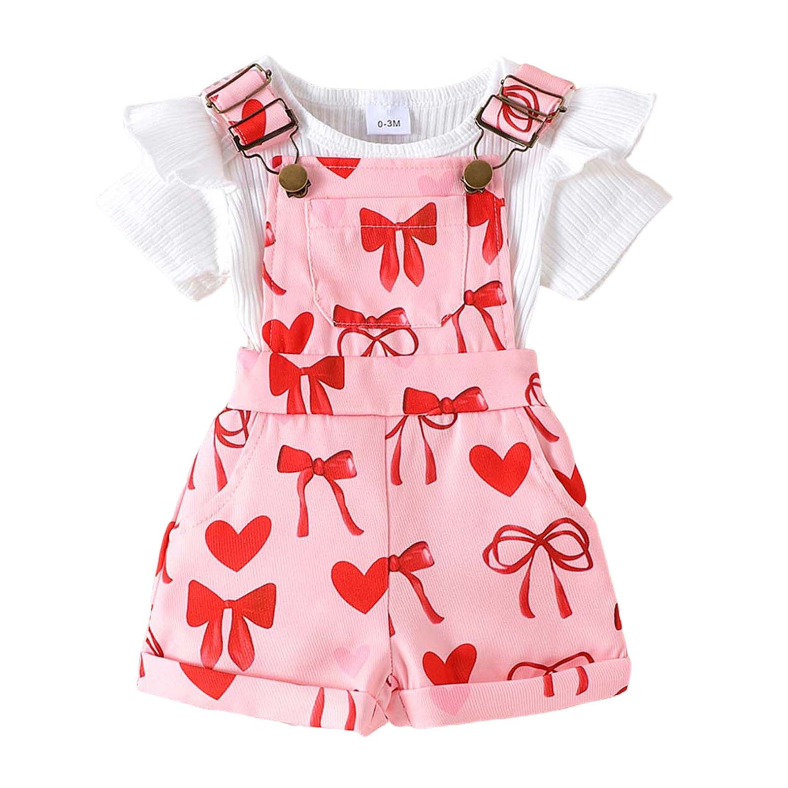 Zanarzt Kids Girls Summer Clothes Toddler Baby Girl Outfits Floral Summer Clothes Spring Short ...