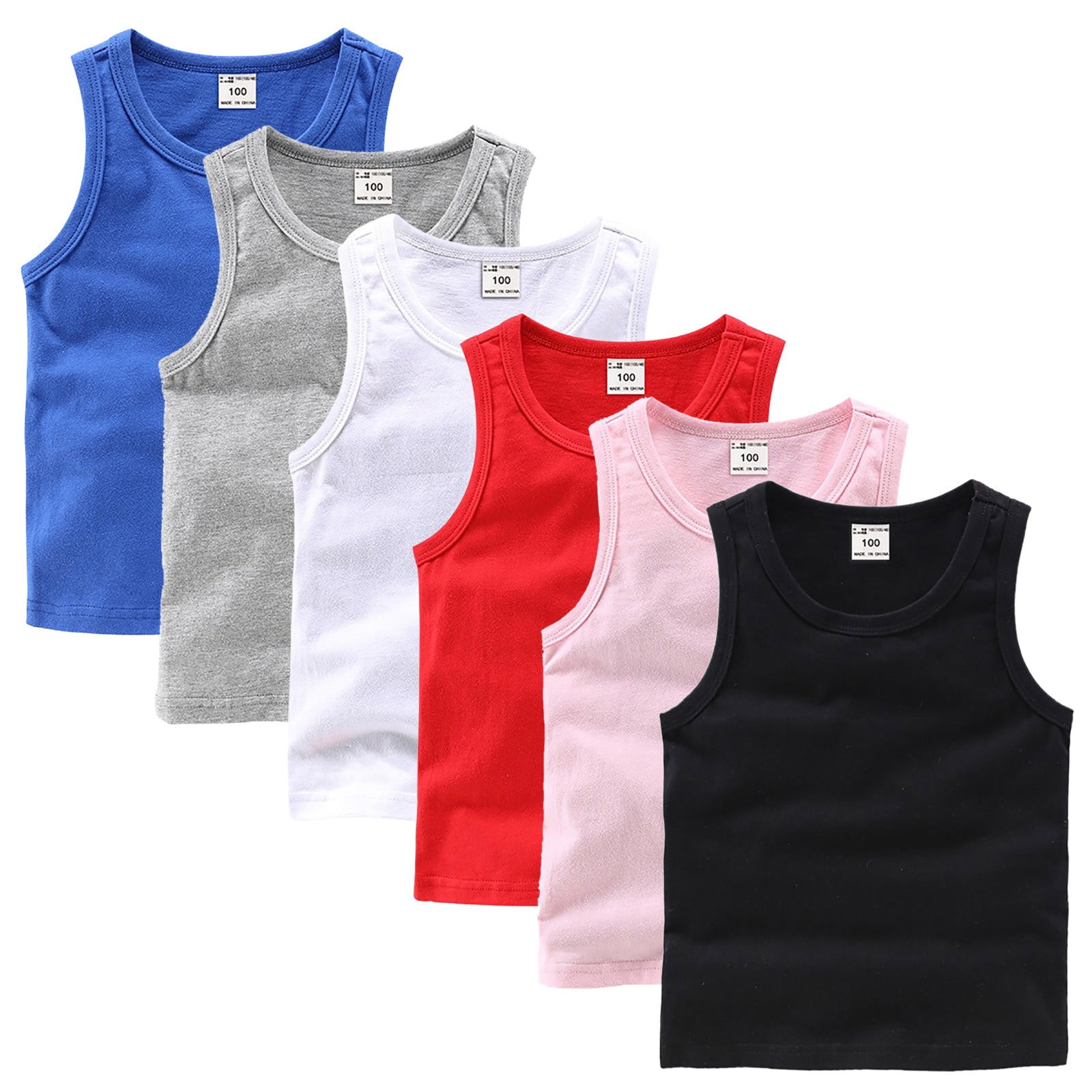 Zanarzt Kids Toddler Baby Boys Girls Solid Tank Tops Boys Girls Soft ...
