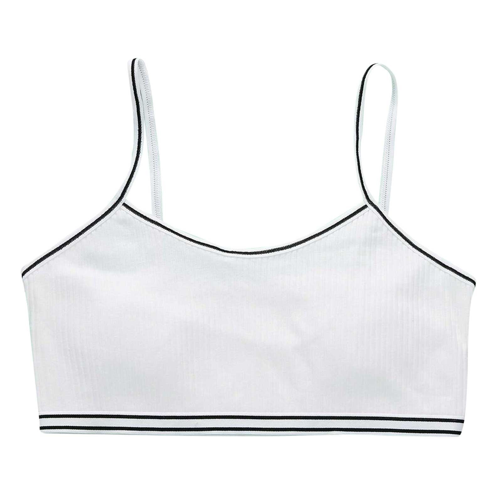 Zanarzt Teen Girls Sports Bras Cotton Padded Training Bras for Girls ...