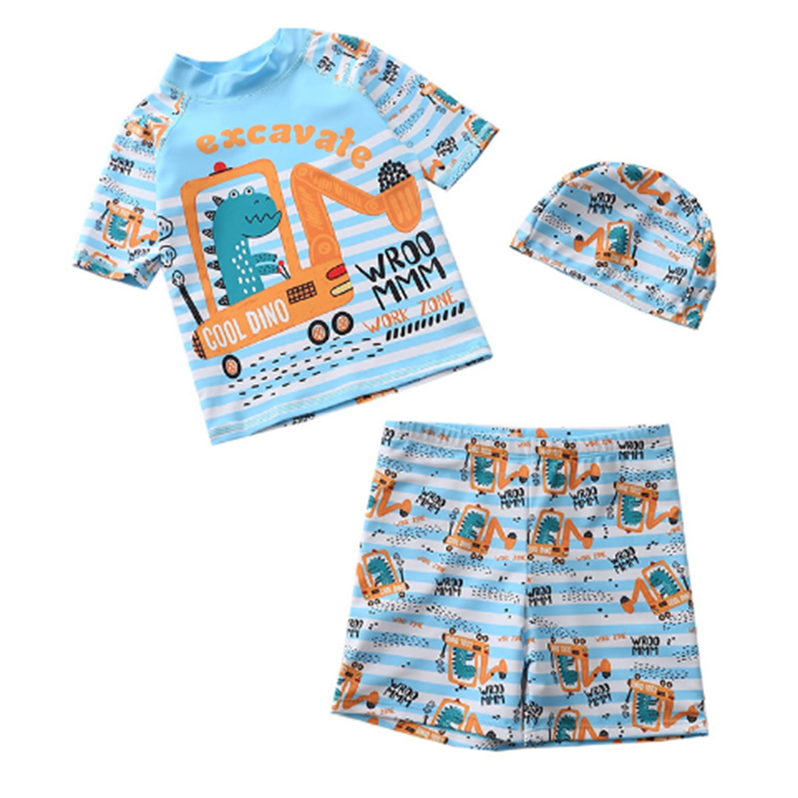 Zanarzt Toddler 3 Piece Rash Guard Swimsuit Boy Kids Toddler Baby Boy ...
