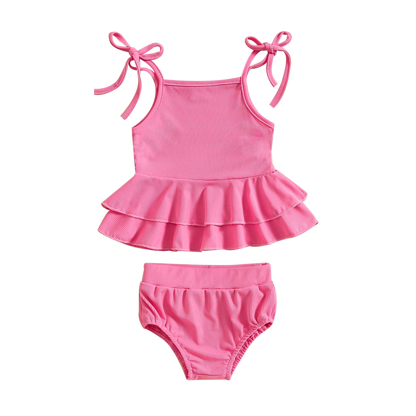 Zanarzt Toddler Baby Girls Two Pieces Swimsuit Toddler Girls Sleeveless ...
