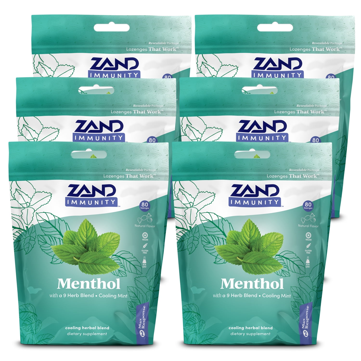 Zand HerbaLozenge Menthol | Peppermint & Eucalyptus Lozenges w/ Herbal ...