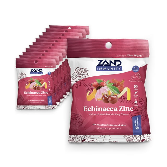 Zand Immunity Cherry Echinacea Zinc Drops | Cold Support, No Sugar, 12 ...