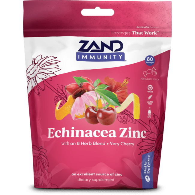 Zand Immunity Cherry Echinacea Zinc HerbaLozenge Throat Drops | No Corn ...